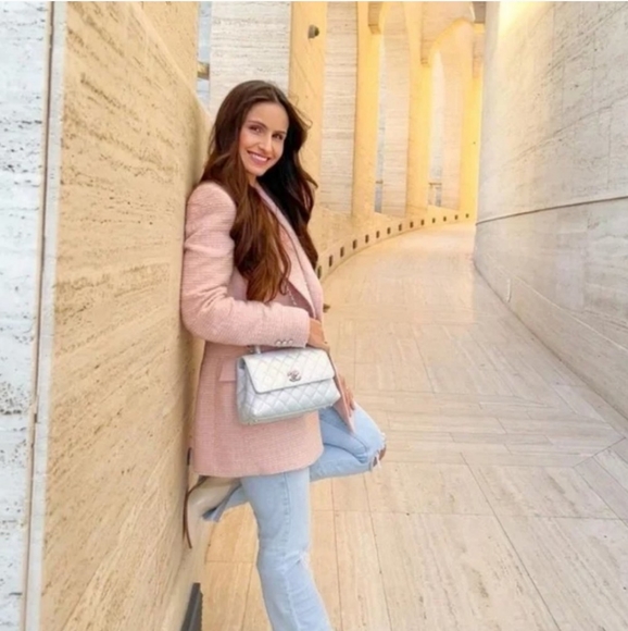 Zara | Jackets & Coats | New Zara Textured Tweed Double Breasted Blazer ...